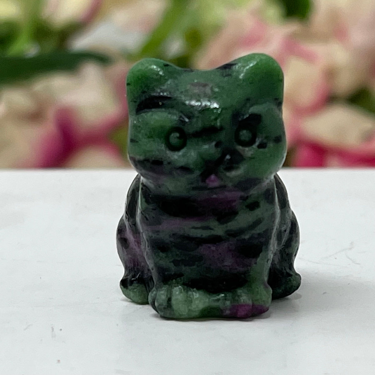 #28 Ruby Zoicite Gemstone Kitten – The Lucky Cat Shop